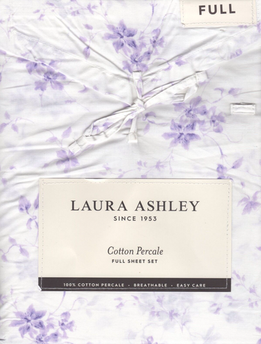 Laura Ashley Full Sheet Set Garden Muse Lavender Floral Lilac 4pc ...