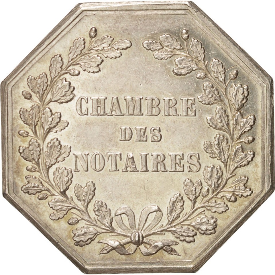 [#400606] France, Token, Notary, MS, Silver, Lerouge:38 | eBay