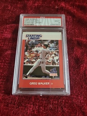 1988 Kenner Starting Lineup Greg Walker Baseball Card MINT 9 PSA ...