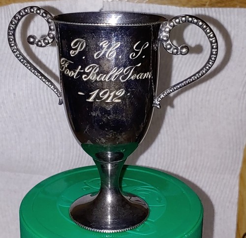 Antique 1912 P.H.S. Foot Ball Team Trophy (Mini) | eBay