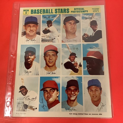 1969 MLB Baseball Stars official Photostamps Series 3 national league ...
