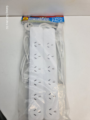 Arlec PowerBoard 6 Outlet Twin Pack - New | eBay Australia