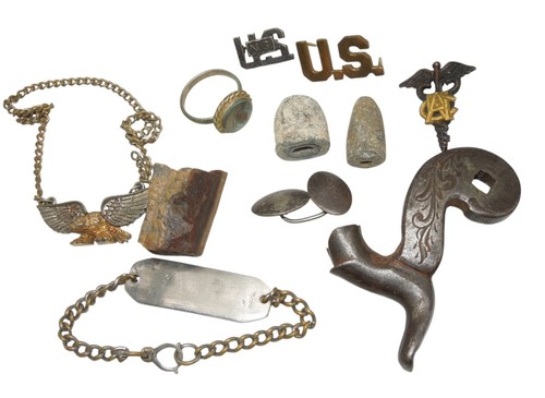 Original Civil War WWI US Military Lot Bracelet Nurse Pin Ring Pins ...