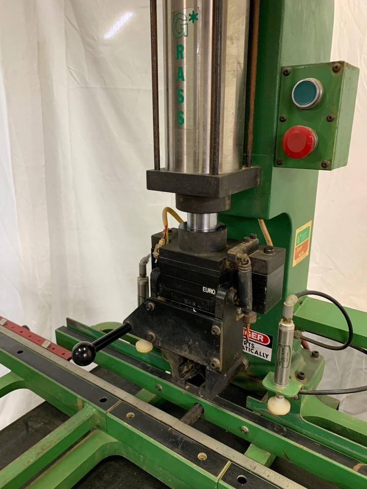 GRASS 'Big Green' Pneumatic boring and hinge Insertion Machine. | eBay
