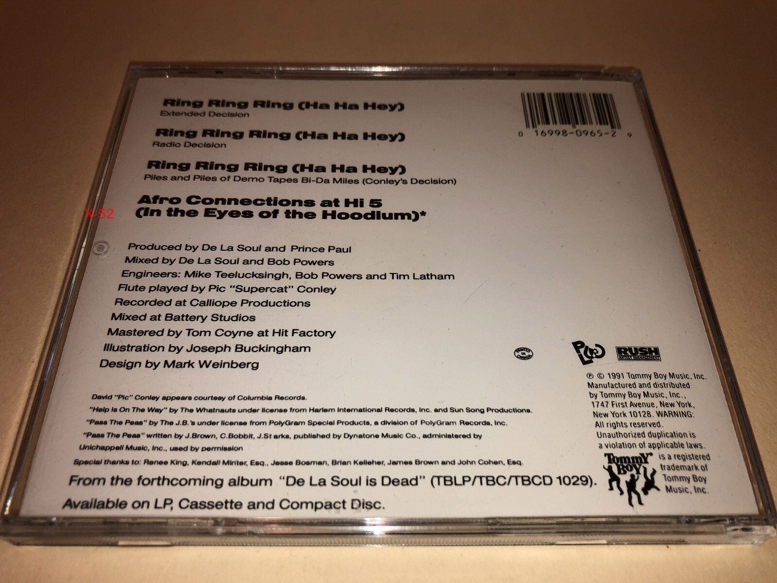 Ring Ring Ring (Ha Ha Hey) [Single] by De La Soul (CD, Apr-1991, Tommy Boy) for sale online | eBay