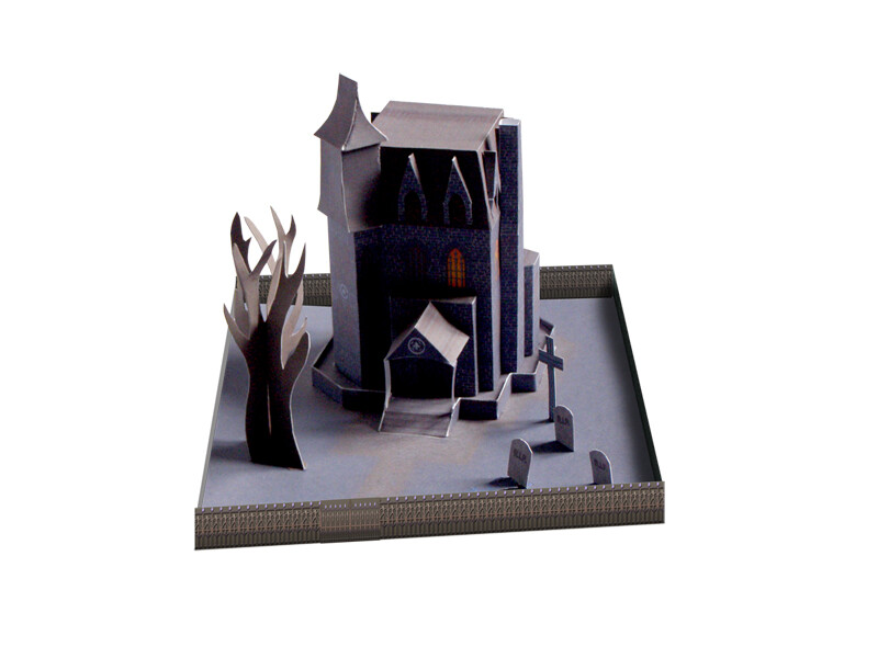 Halloween Haunted House Paper Models Spooky Halloween Paper House
