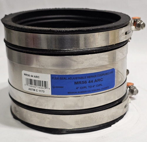 MISSION RUBBER FLEX-SEAL MR56 44 ARC ADJUSTABLE REPAIR COUPLING 4" | eBay