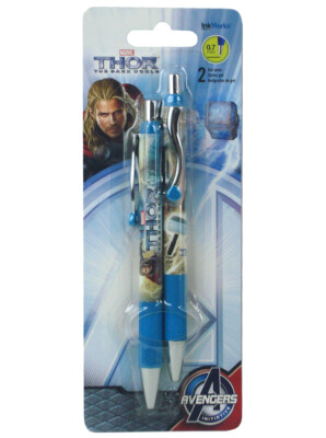 InkWorks Marvel Thor The Dark World Gel Pens Set Avenger Rubber Grip ...
