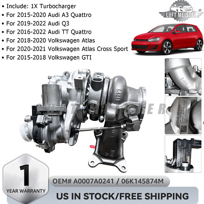 NEW Turbo Turbocharger For Audi Q3 A3 TT Quattro VW GTI Atlas 2.0L ...
