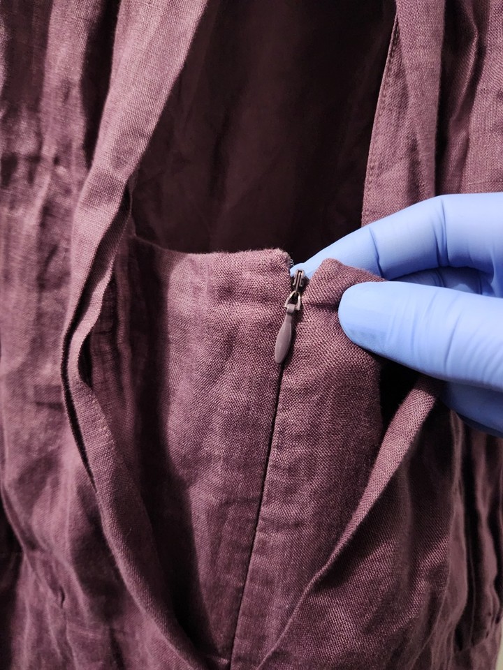 LOFT Dress Womens 8 Purple Mini Sleeveless Open Back 100% Linen Sheath ...