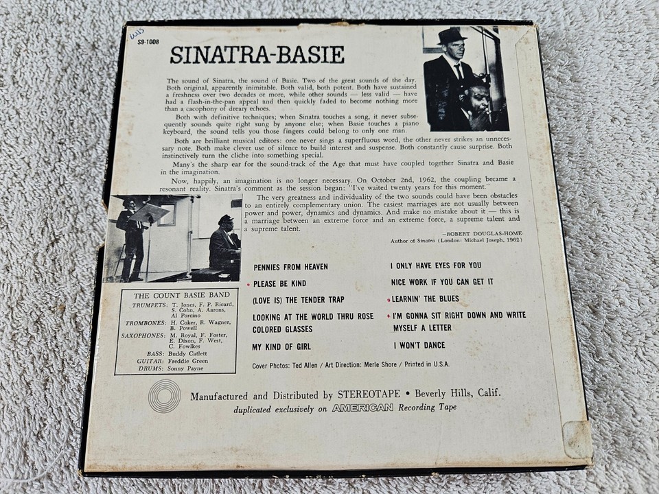 Frank Sinatra- Count Basie- Sinatra-Basie- An Historical First Reel ...