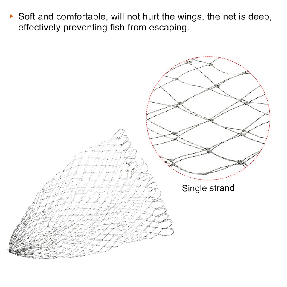 Fishing Net Replacement Fish Landing Net Replacement Mesh Dia 15.7 ...