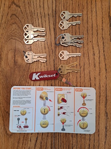 Kwikset Smart Key Door Lock Rekey Kit, Six Different Key Cuts Property ...