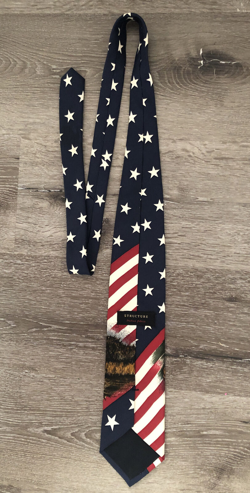 100% Silk Structure American Flag Tie patriotic USA..… - Gem 100% Silk Structure American Flag Tie patriotic USA..… - Gem
