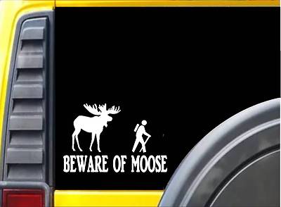 Beware of Moose Sticker k101 8 inch maine yellowstone decal | eBay