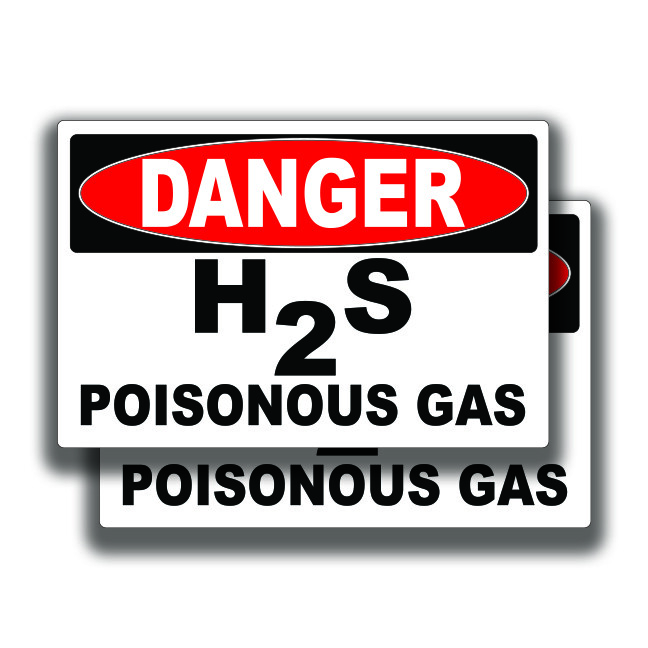 DANGER H2S POISONOUS GAS DECAL Stickers Sign Bogo Truck Window | eBay