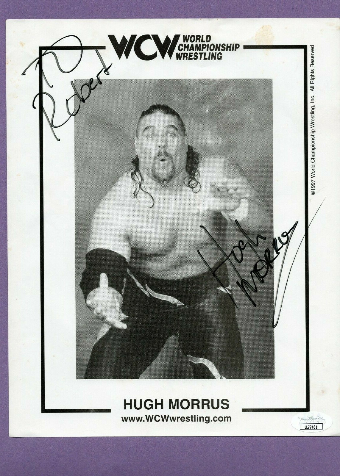 HUGH MORRIS WCW 8X10 PHOTO JSA COA WWE WWF WCW WRESTLING PICTURE ...