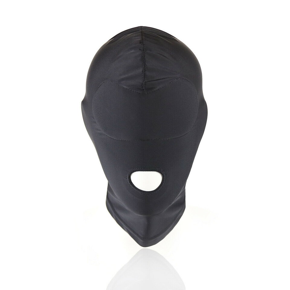 BDSM Gimp Head Harness Hood Double-ended Mouth Gag Face Mask Bondage ...