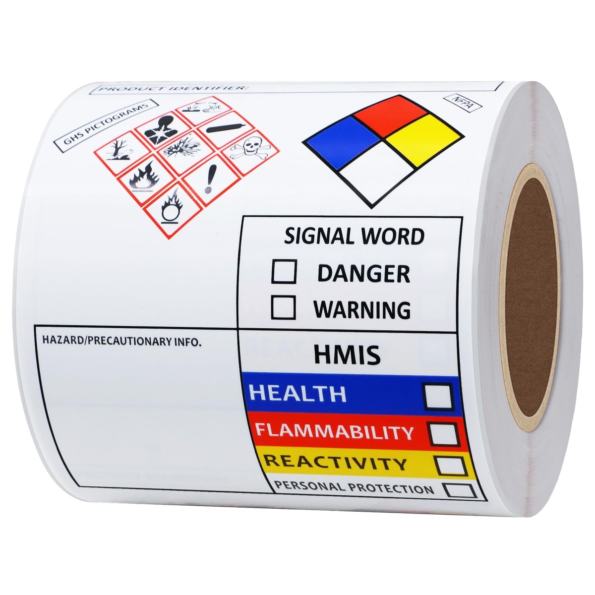 Nfpa Label Sticker 5 Pack) 3.125" Blank NFPA 704 Diamond Decal Vinyl