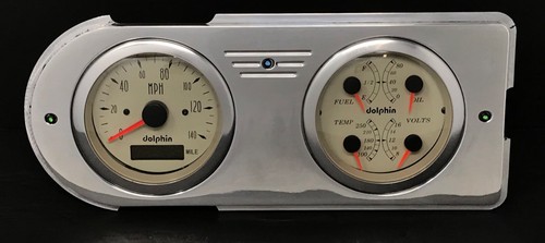 1948 1949 1950 Ford Truck 2 Gauge Dash Panel Insert Quad Style Polished ...