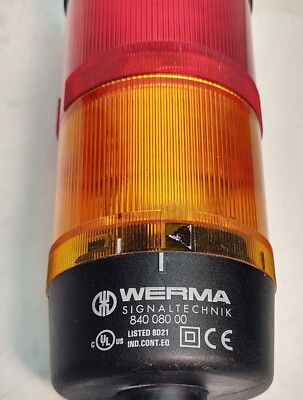 Werma Signal Technik 840-080-00 2-Tier Stack Light Signal Tower Amber ...