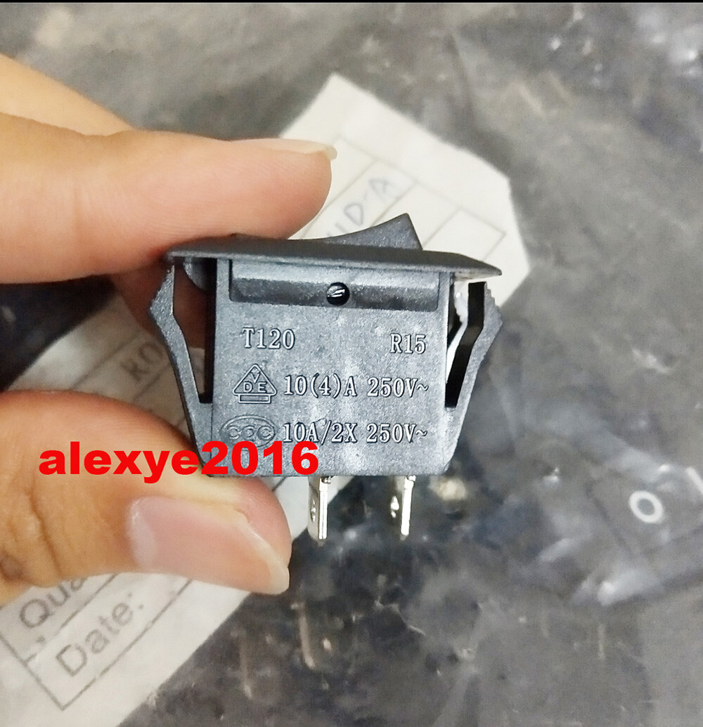 1 PCS PRONIC T120 R15 Black Rocker Switch 2 Pins ON-OFF 2 Positions ...