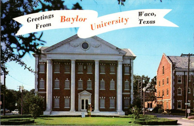 Greetings from BAylor University Waco Texas TX Vintage Postcard | eBay