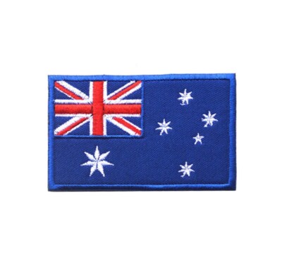 Australia Flag Patch Embroidered Sew-On Australian Commonwealth Blue ...