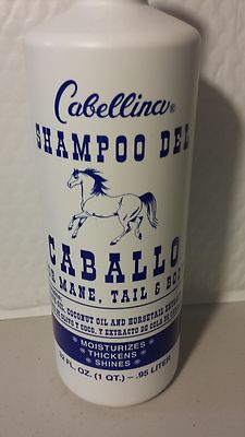 SHAMPOO DEL CABALLO CABELLINA 32 OZ FOR MANE, TAIL AND BODY ALL HAIR ...