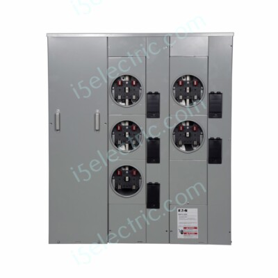 EATON 1MP5126R Meter Pack 600 Amp 5-Gang / Position 125A / Socket 1 PH ...