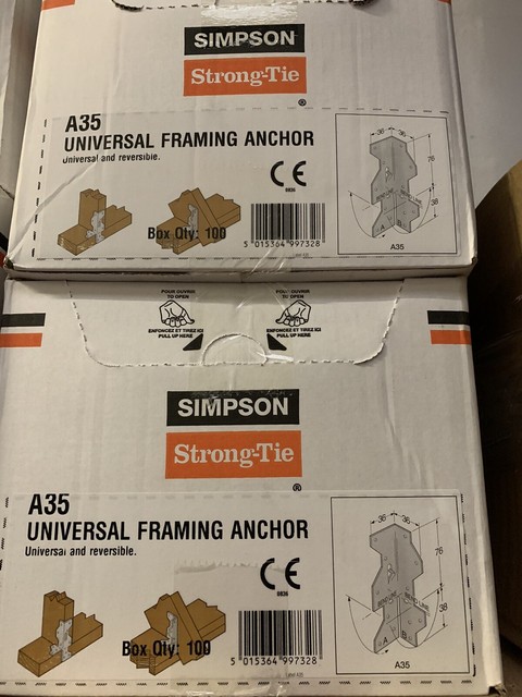Simpson Strongtie A35-100 Multi Framing Anchor X 100 for sale online | eBay