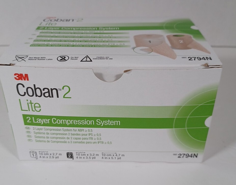 Coban 2 Lite 3M 2794N Self-adherent Wrap Tan 4" x 2" 1/BX 2 Layer ...