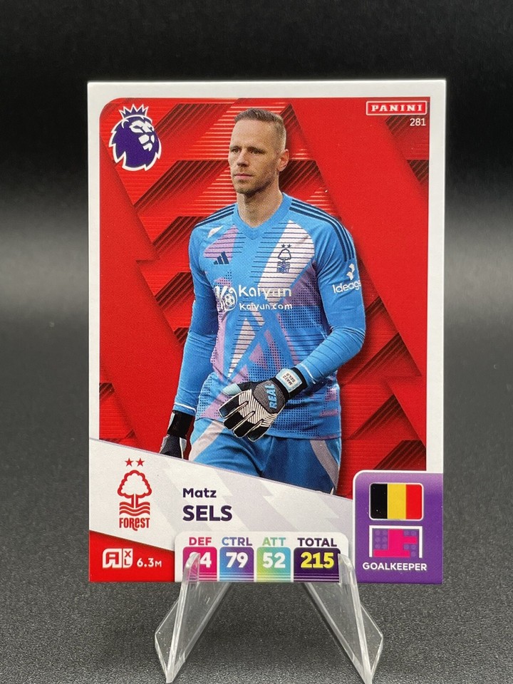Matz Sels Panini 2024/2025 Adrenalyn XL 24/25 Nottingham Forest # 281 ...
