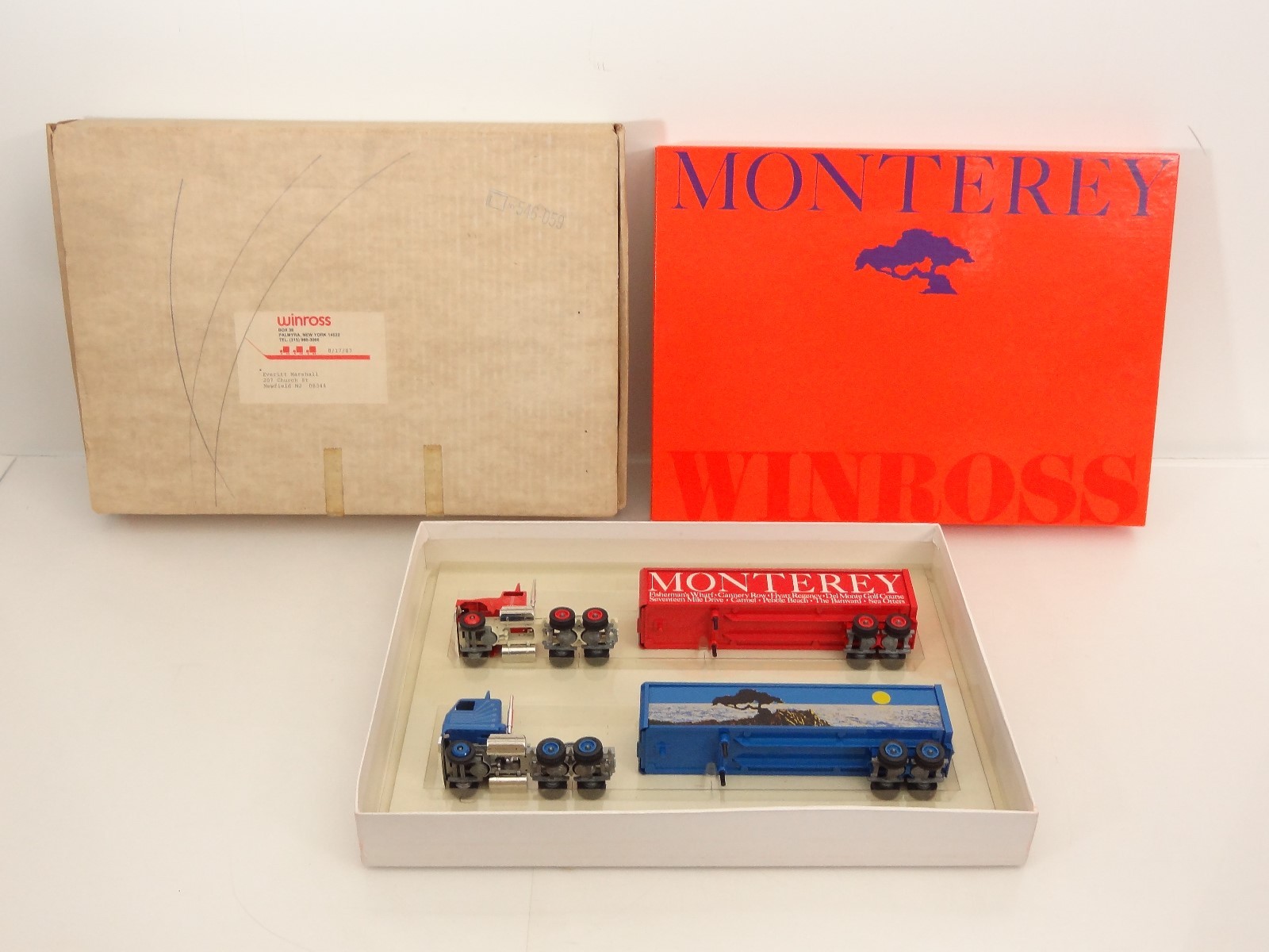 Winross Die Cast Monterey California Promo 2 Tractor Trailer Set w ...