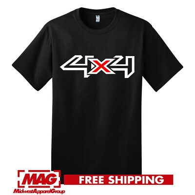 4X4 BLACK T-SHIRT Logo Truck Ranger Ford Dodge SUV Shirt Tee Toyota ...