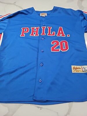 Philadelphia Phila #20 Ackers Diamond Collection Blue Jersey Size 2XL ...