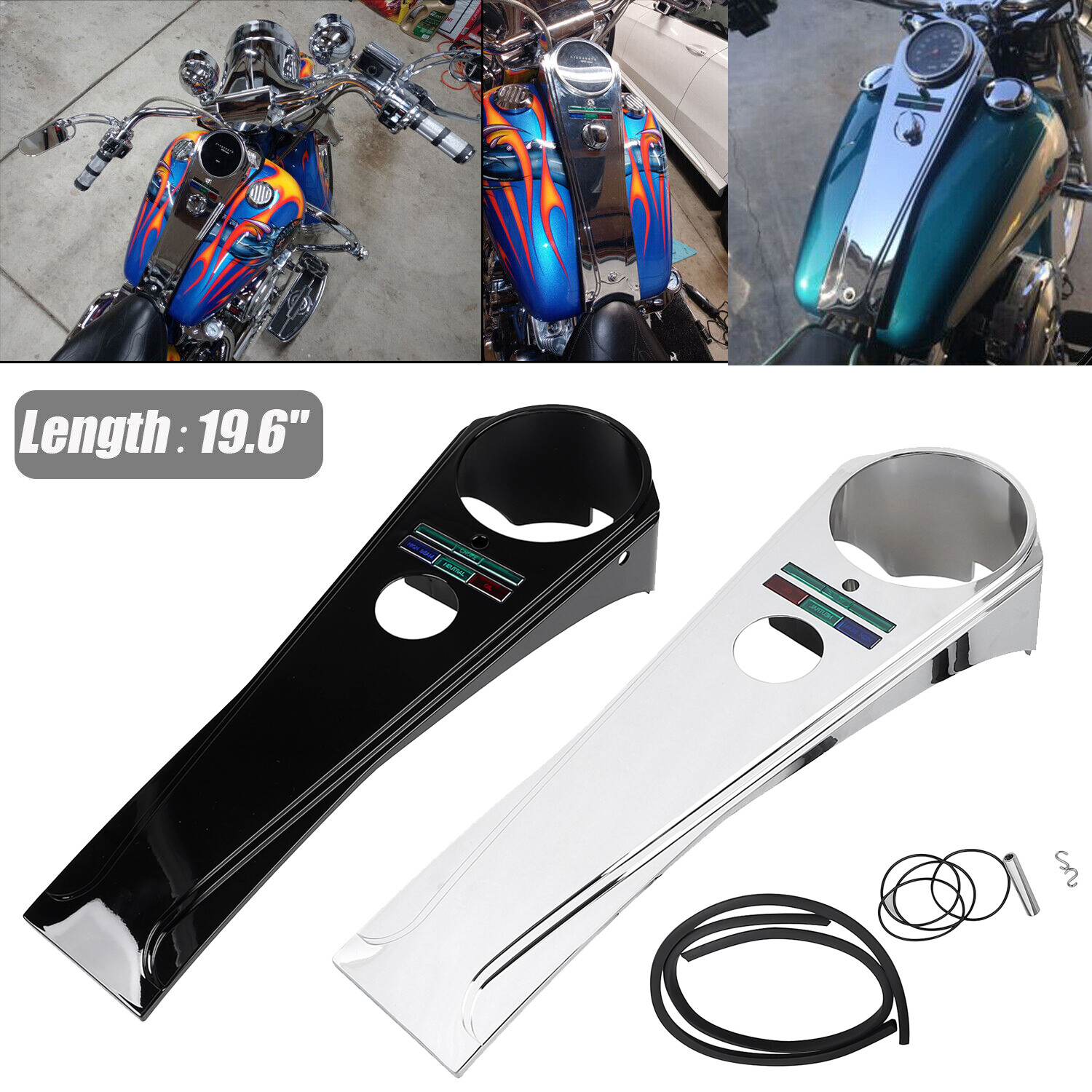 Long Rider Style Dash Panel For Harley Dyna Heritage Softail Classic ...