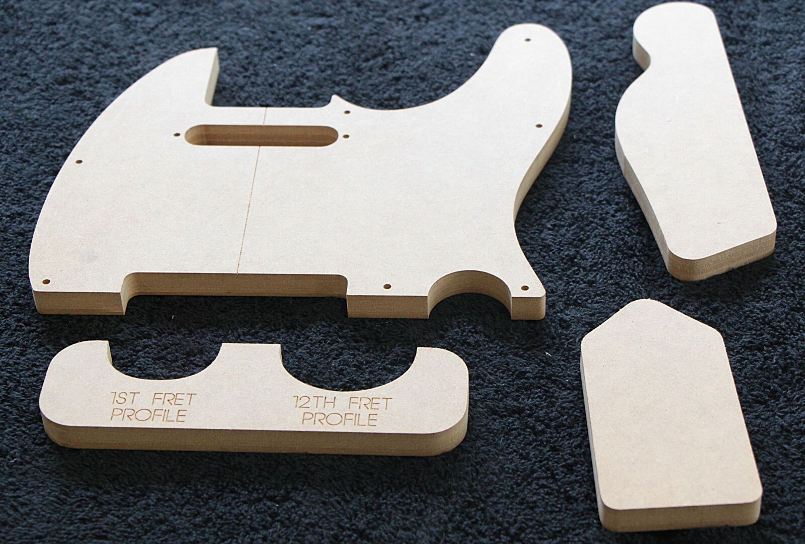 Telecaster Guitar Router Template Set 12mm MDF - CNC Cut in Australia ...