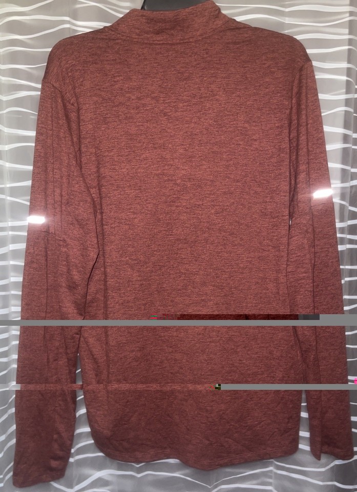 Nike Dri-Fit Men’s Medium Maroon Red Running Shirt Quarter Zip Long ...