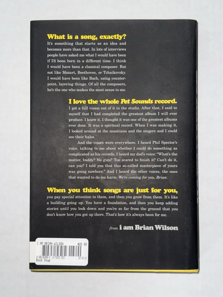 Brian Wilson I Am Brian Wilson A Memoir Beach Boys Signed In Person ...