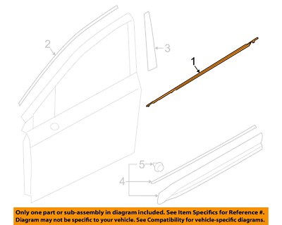 SUBARU OEM 19-23 Forester Front Door Exterior Trim-Belt Molding ...