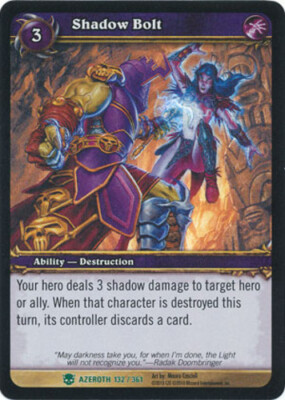 3x Shadow Bolt - Foil - Uncommon Near Mint Archives - World of Warcraft ...