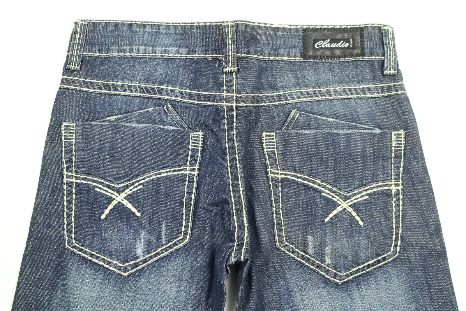 Claudio Milano Men's Jeans Distressed Embroidered Denim Size 31 | eBay