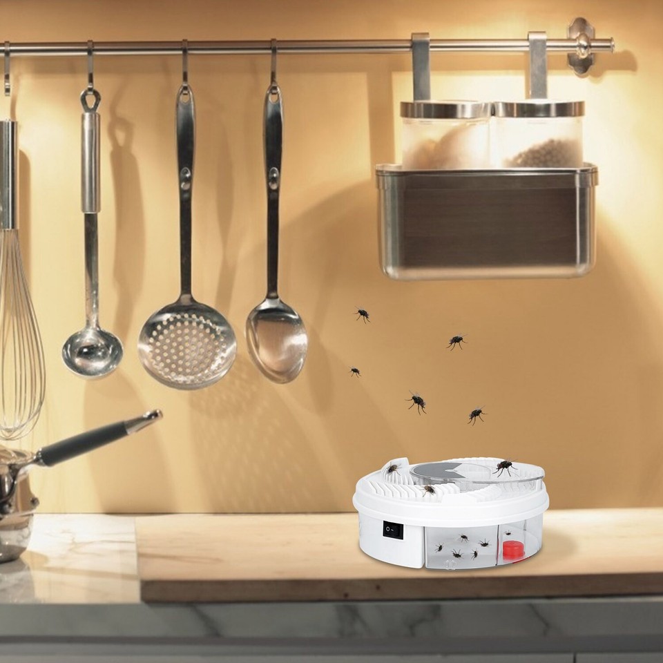 Electric Fly Trap Automatic Fly Catcher Rotating Fly Pest Repellent ...