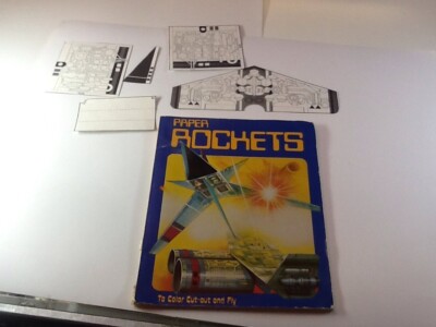 Paper Rockets To Color Cut-Out & Fly Troubador Press Vintage Activity ...