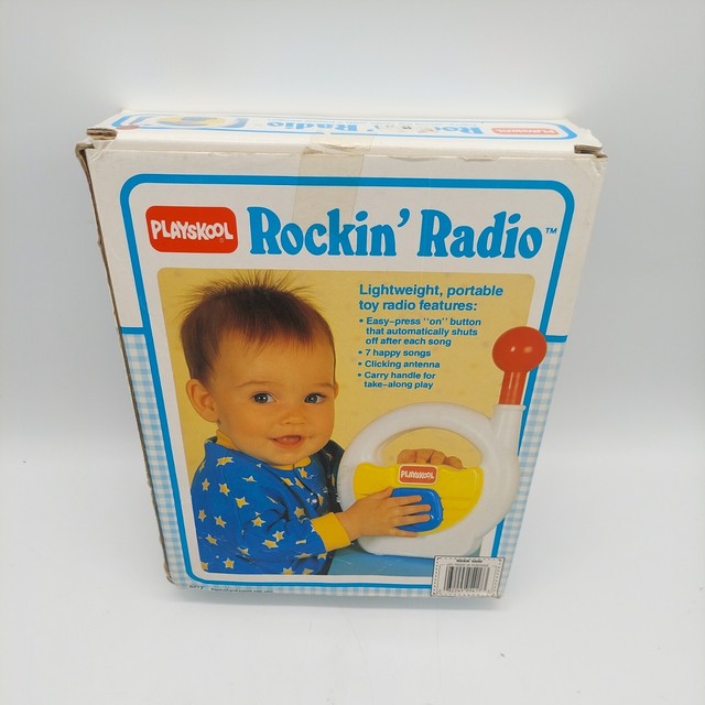 Vintage Playskool 1992 Rockin Radio 5417 Musical Note Works Baby Toy ...