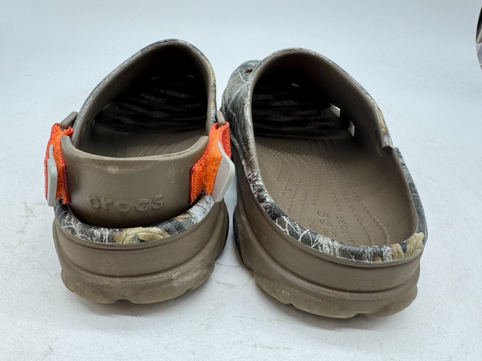 DAMAGED Crocs Realtree Edge All-Terrain Clogs Men's Walnut Slip-On ...