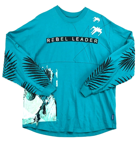 Star Wars Rebel Leader Long Sleeve Men's T-Shirt Turquoise X-Wing Large ...