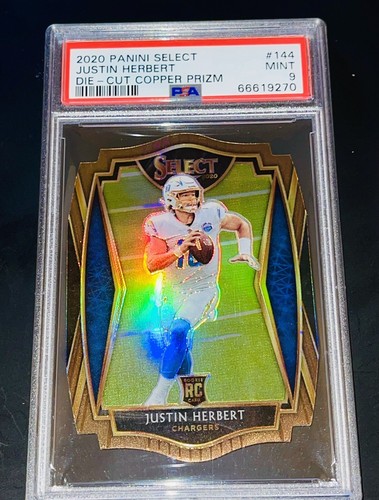 JUSTIN HERBERT 2020 SELECT COPPER Prizm #144 /355 Mint PSA 9 | eBay