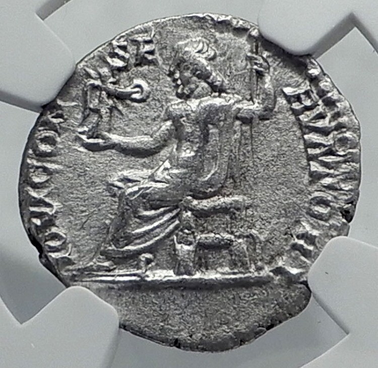 SEPTIMIUS SEVERUS Ancient 197AD Rome Silver Roman Coin JUPITER NGC ...